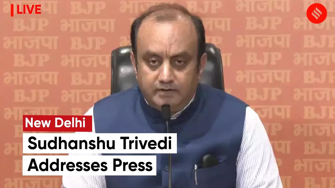 BJP National Spokesperson Sudhanshu Trivedi Addresses Press Conference ...