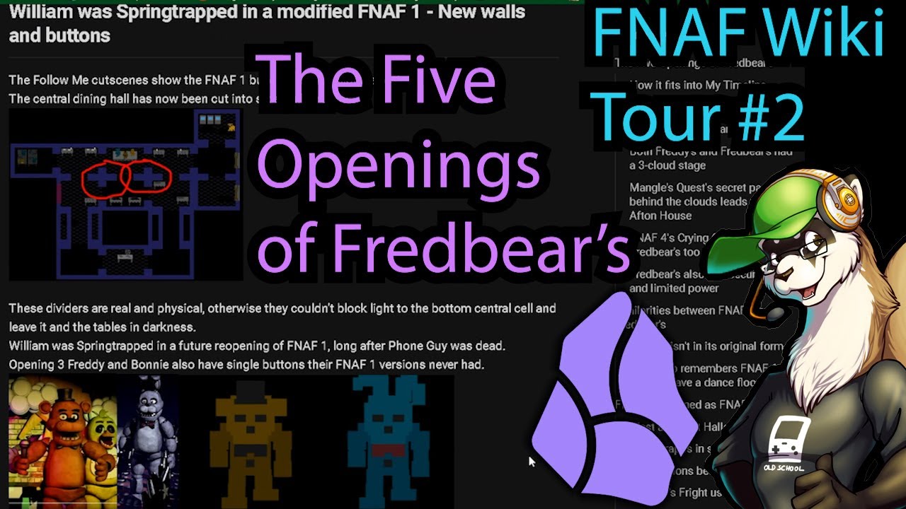 FNAF Wiki Tour #2: The Five Openings of Fredbear's - YouTube
