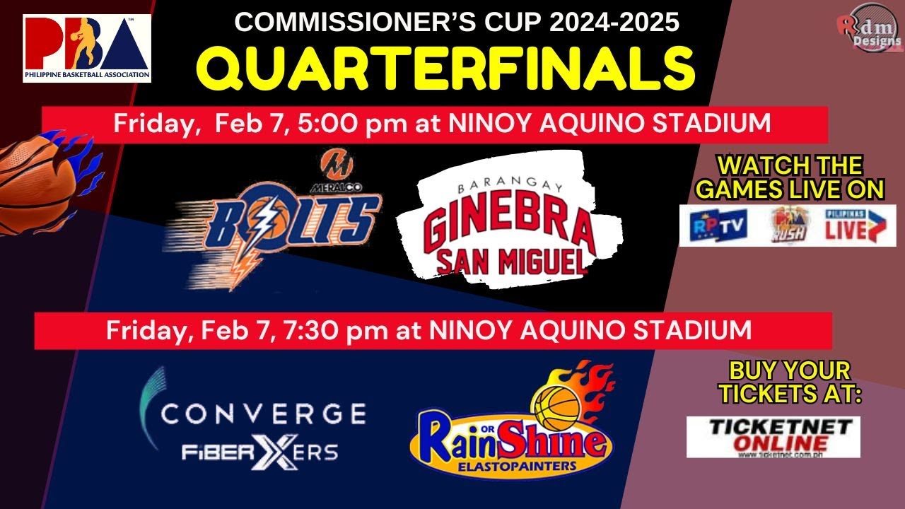 Pba Game Schedule for Feb 7, 2025 | PBA Commissioner's Cup 2024-2025 ...