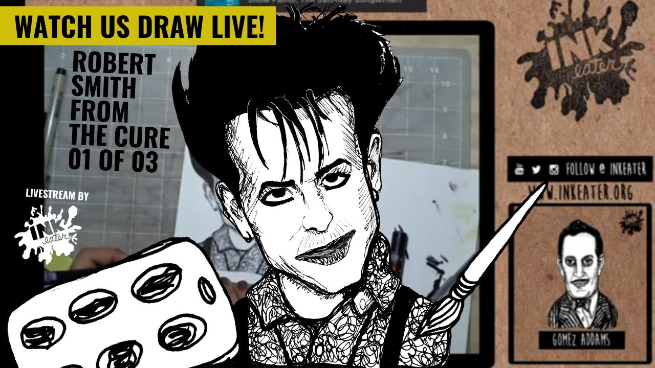 Drawing Robert Smith from The Cure - Live Drawing Timelapse! Come Hang ...