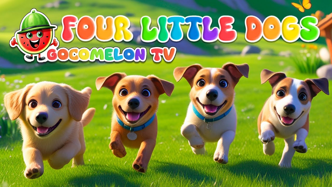 🐾 4 Little Dogs Sing-Along! 🎵 Nursery Rhyme Favorites & Puppy Playtime ...