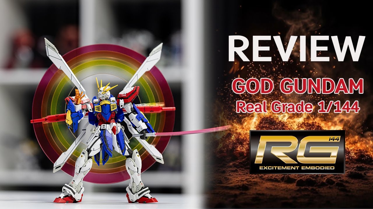 REVIEW God Gundam Real Grade 1/144 - YouTube