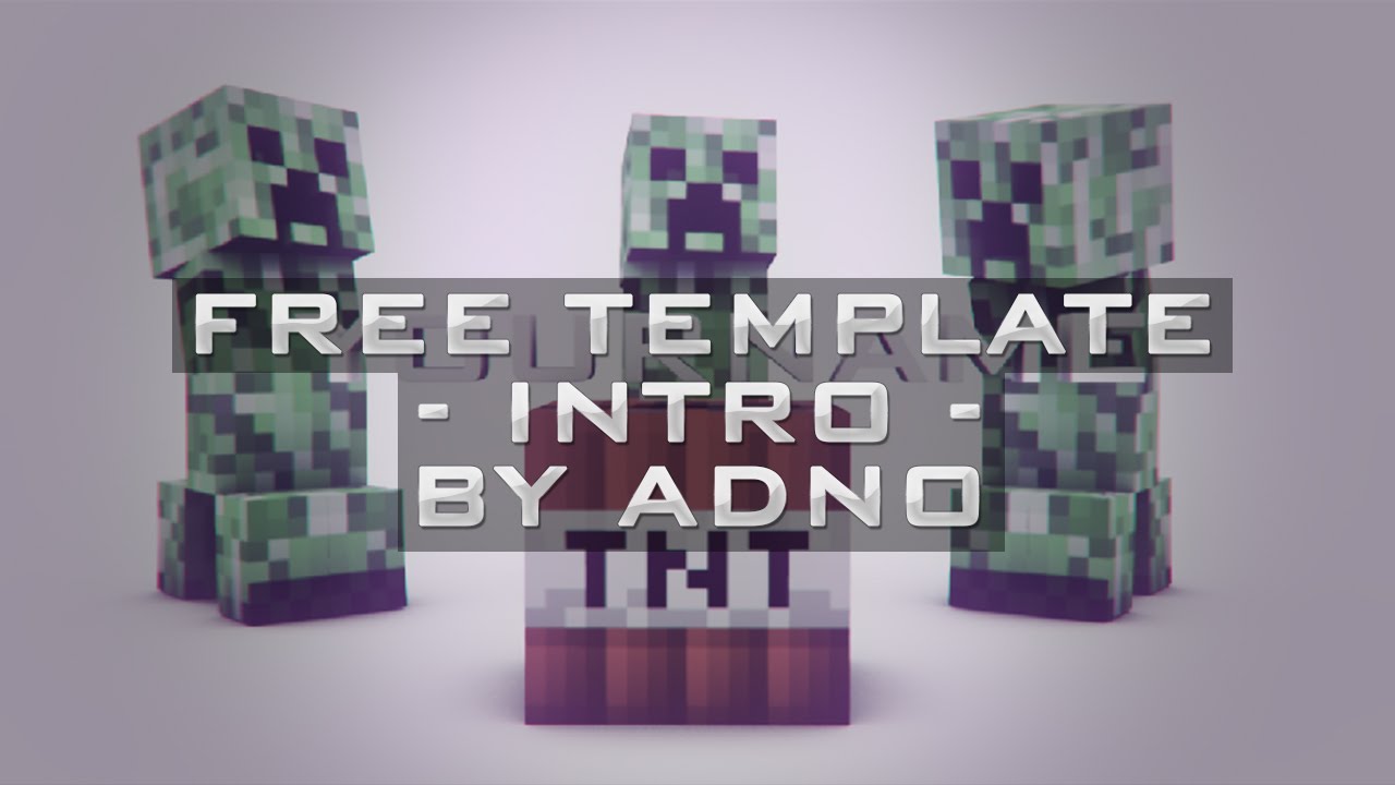 FREE! Minecraft Creeper Animation Intro Template [C4D/AE] by Adno - YouTube