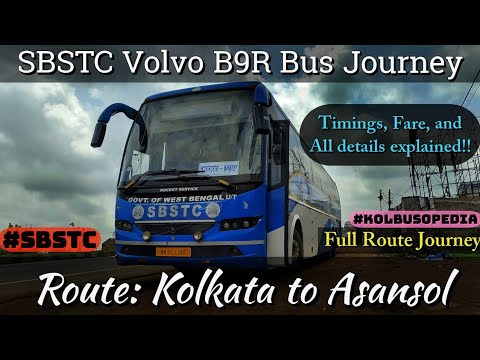 SBSTC Volvo Bus Ride in Heavy Rain😍| Kolkata to Asansol ️|SBSTC Chasing ...