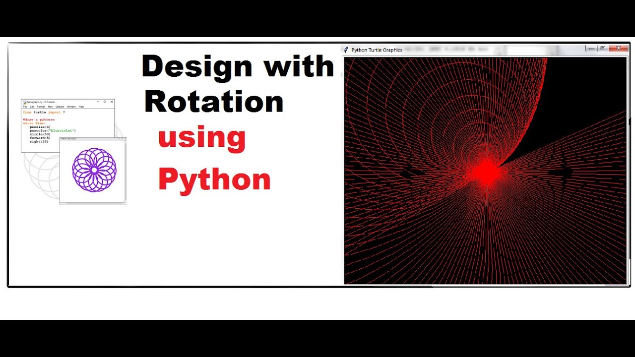 rotation design with python programming - YouTube