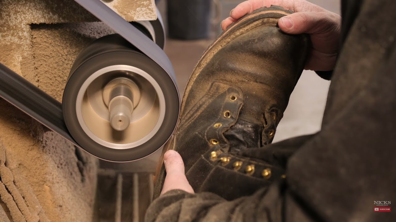 Work Boot RESOLE - Vibram Lug Sole - Nicks BuilderPro™ - YouTube