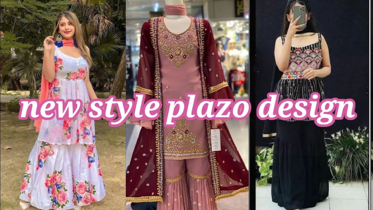 plazo suit design|| party wear plazo suit design||plazo dress design ...