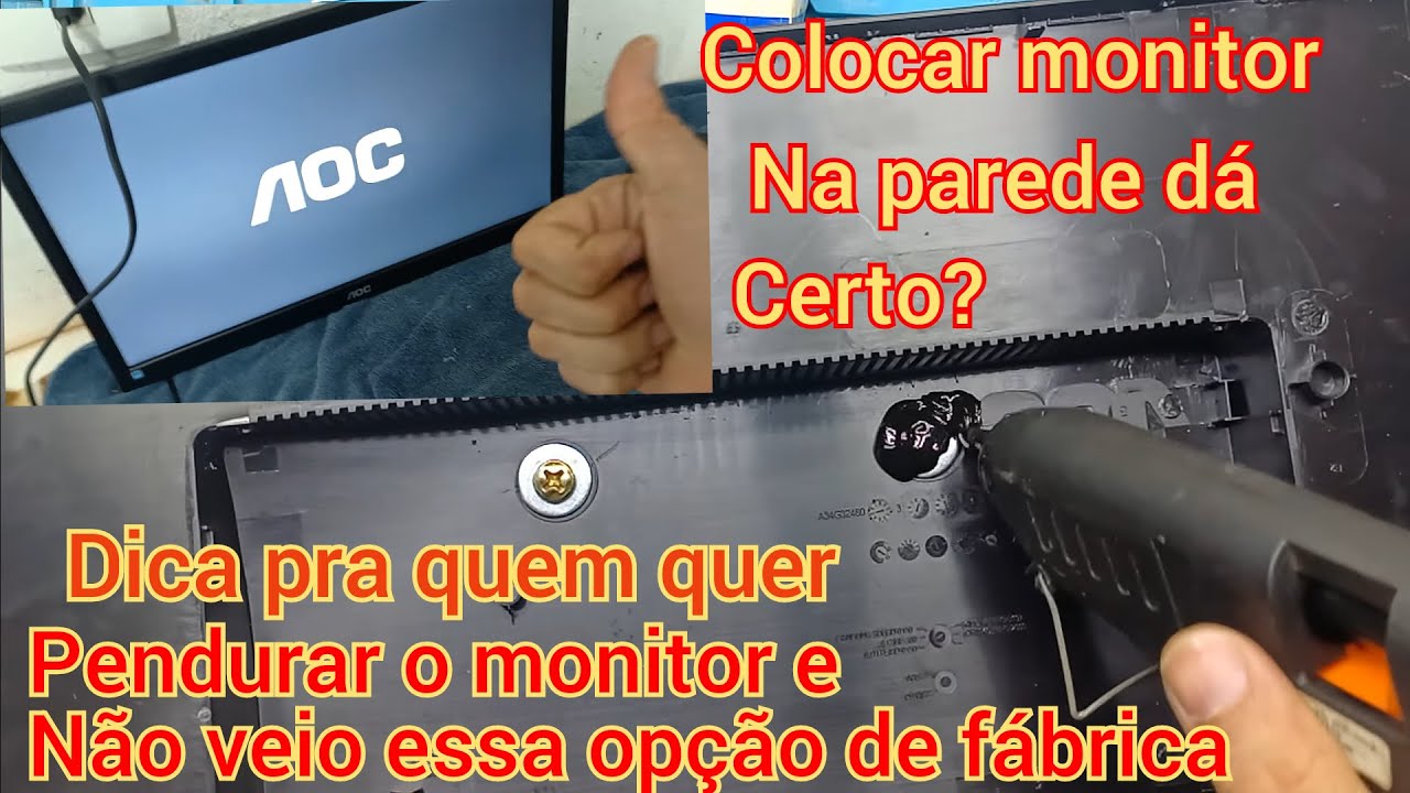 Como colocar monitor AOC na parede modelo E970W.. veio sem suporte ...