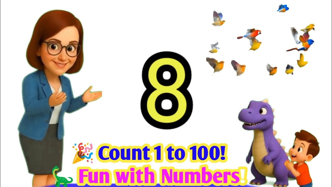 Counting 1 to 100 in English | Fun Learning Numbers for Kids | Dino ...