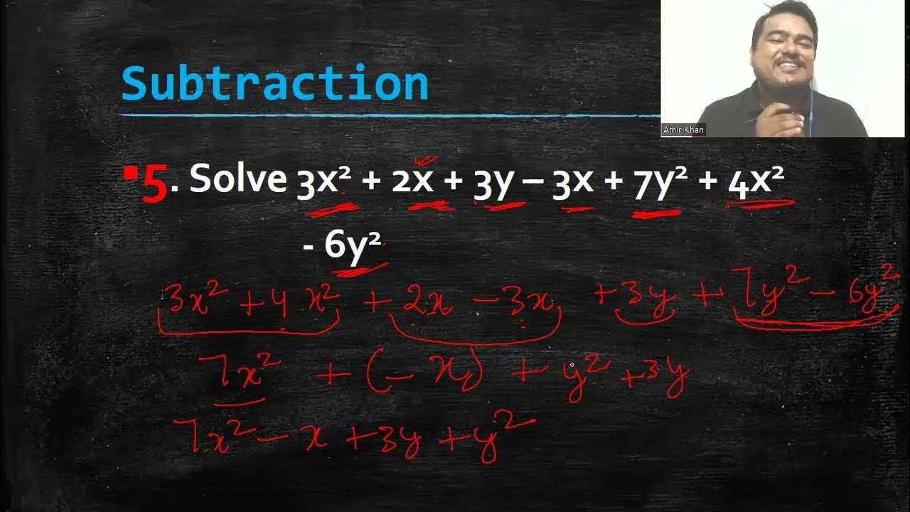 Addition and subtraction of variables | Basic for class 8th 9th 10th ...
