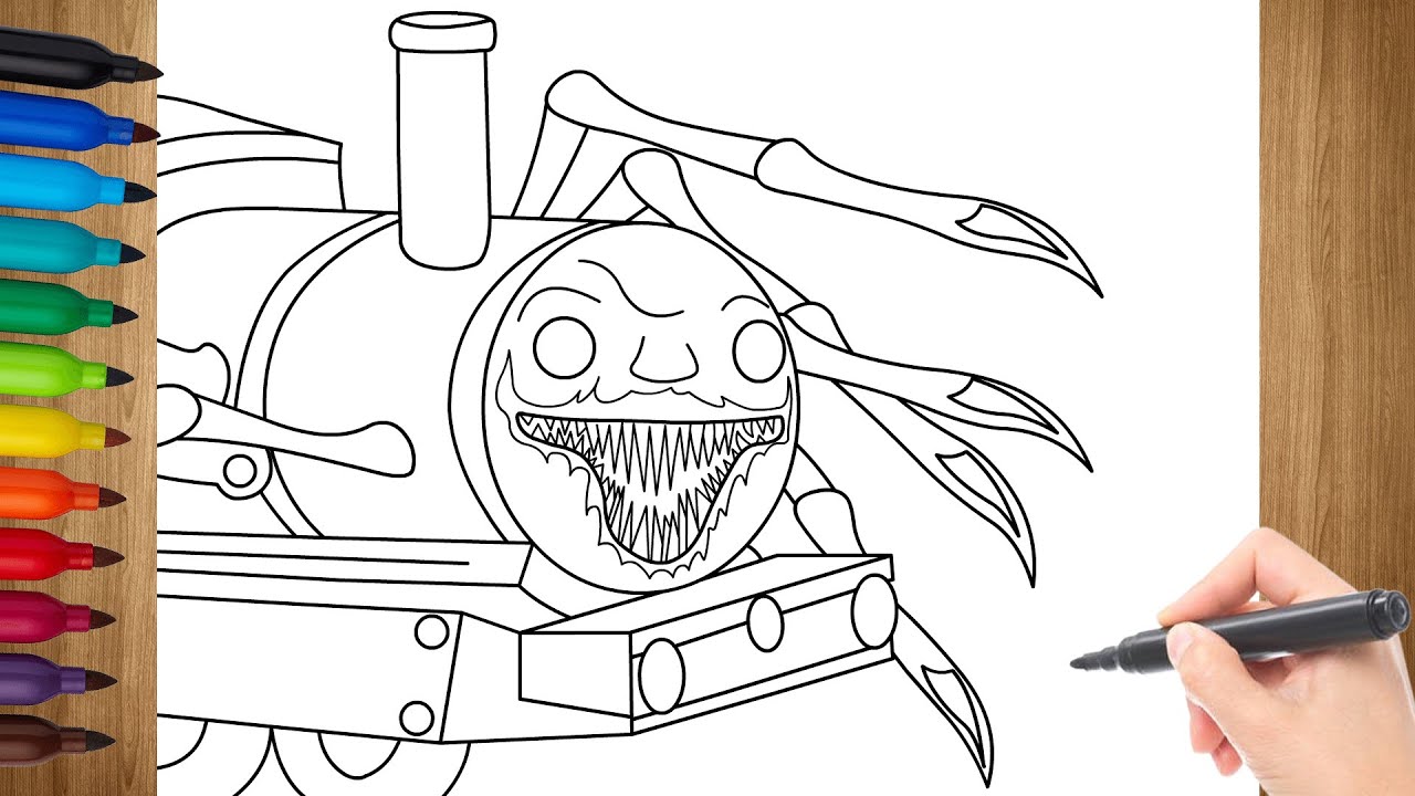 How To Draw Choo Choo Charles - YouTube