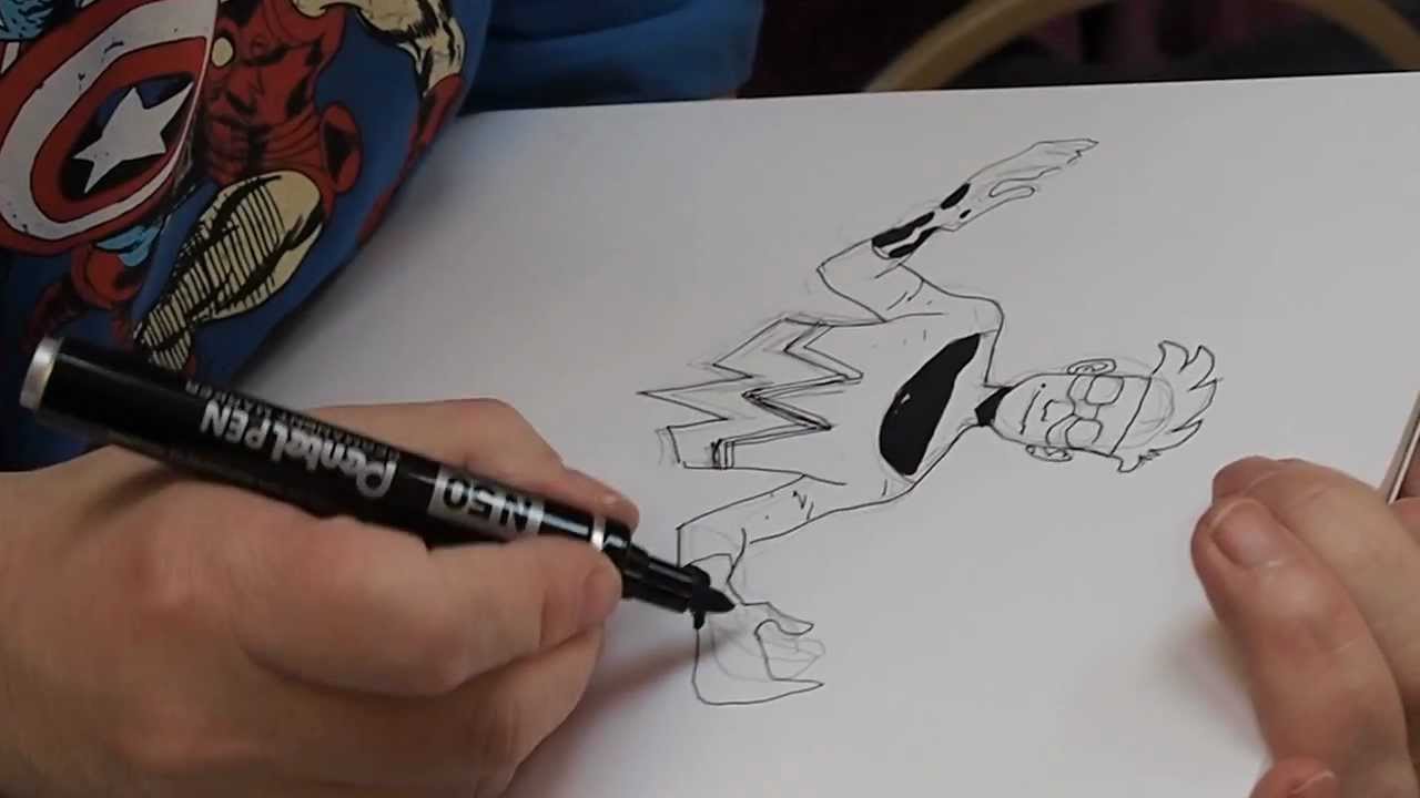Bristol Comic Expo 2012 - Paul Grist - Mudman drawing / rajz 2/2. - YouTube