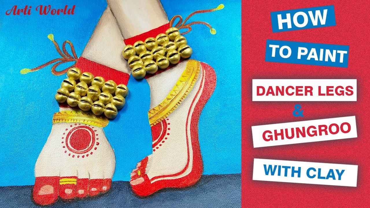 Classical Dancer legs Painting | Indian Classical dancer feet Painting ...
