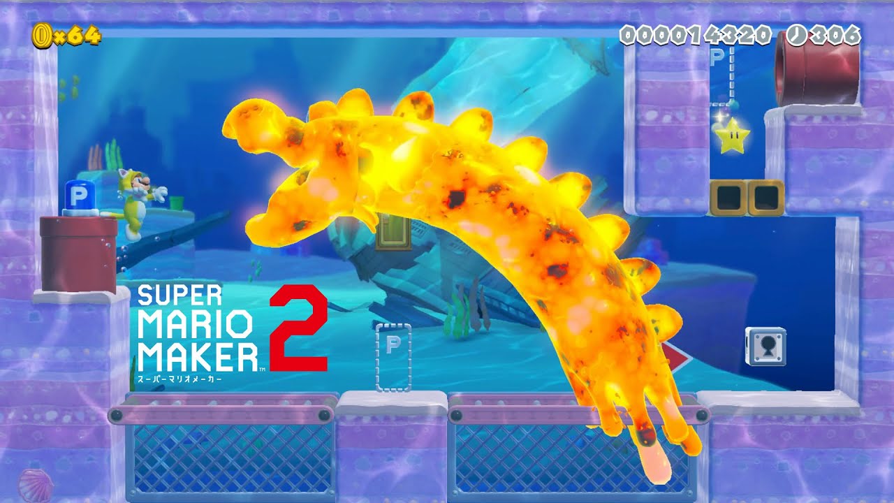 [マリオメーカー2] ウーガンフィッシュを倒せ! "EASY MODE" (Charvaargh "Easy mode" - [Super ...