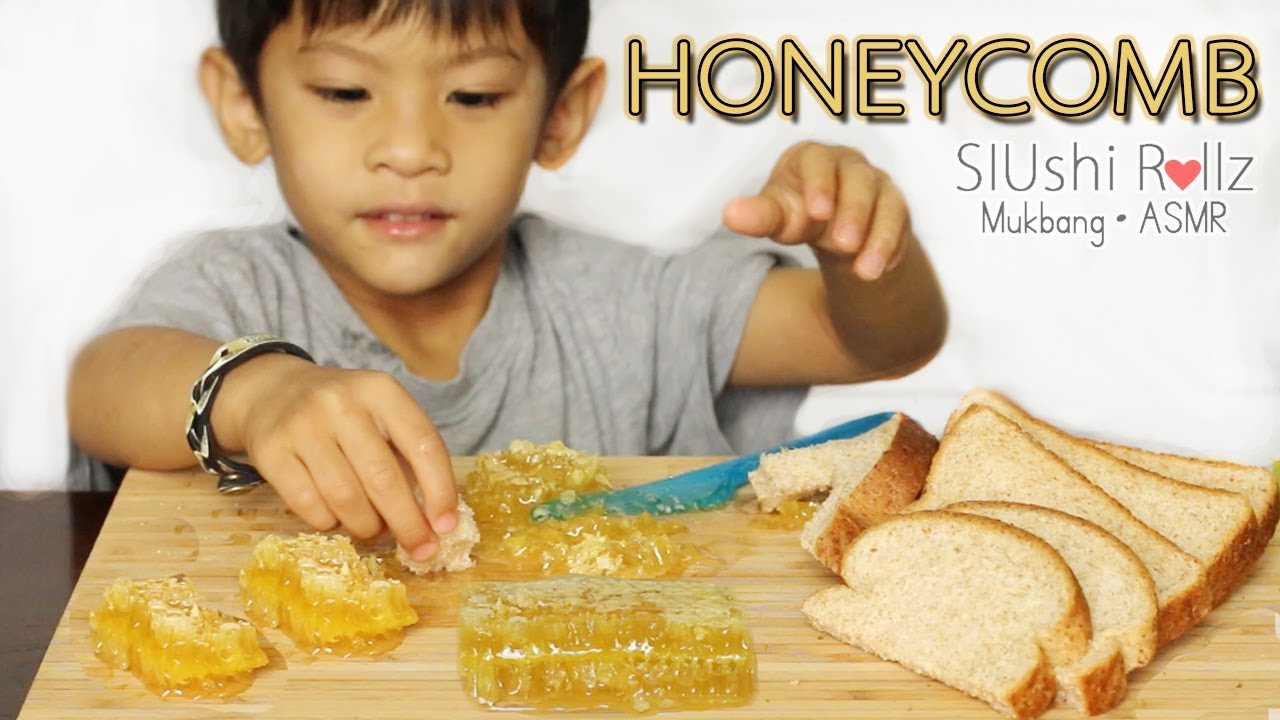 MUKBANG RAW HONEYCOMB #2 - STICKY EATING SOUNDS - SIUshi Rollz - YouTube