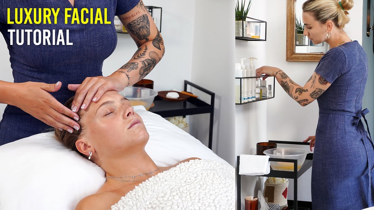 The Most Deeply Relaxing Luxury Facial Massage Tutorial - YouTube