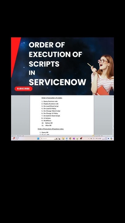 Order Of Execution Of Scripts In ServiceNow. - YouTube