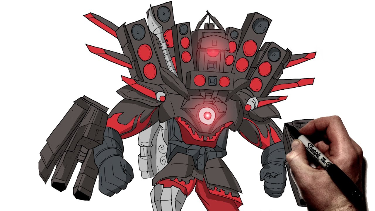 How To Draw New Upgraded Titan Speakerman | Step By Step | Skibidi ...