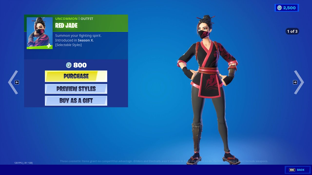 Fortnite Red Jade skin (Uncommon) 800 V-Bucks - YouTube