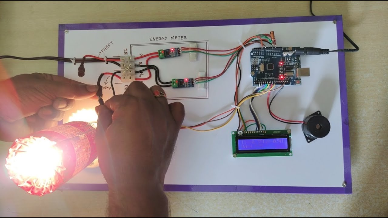 Power Theft Detection In Energy Meter Using Arduino Project Demo Youtube