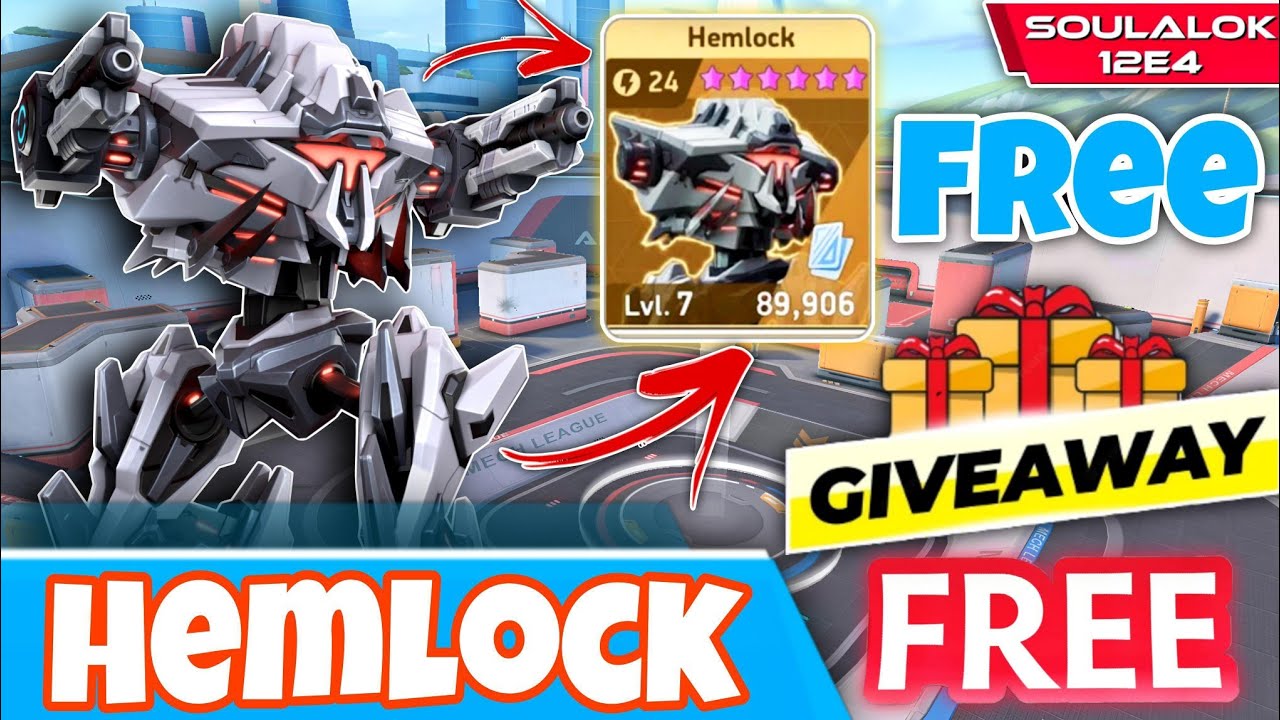 Hemlock Mech Giveaway 😍 || Free Hemlock Giveaway In Mech Arena Robot ...