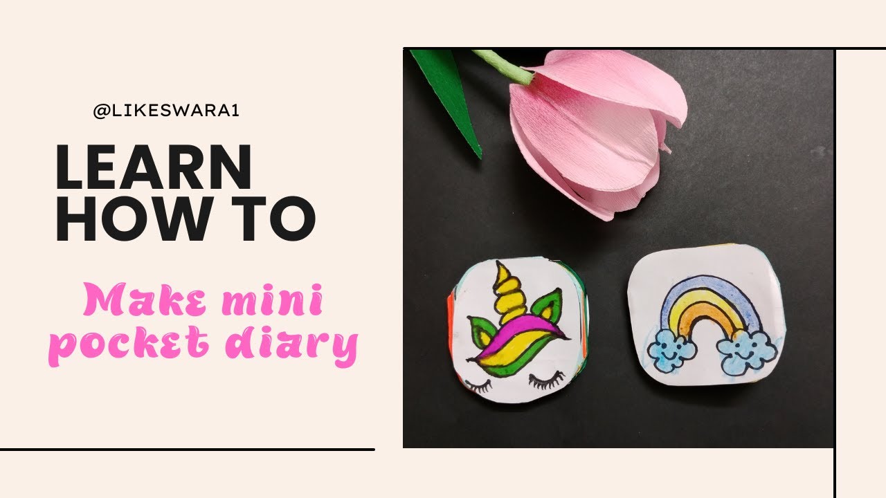 DIY how to make mini pocket diary with colorful papers | DIY mini ...