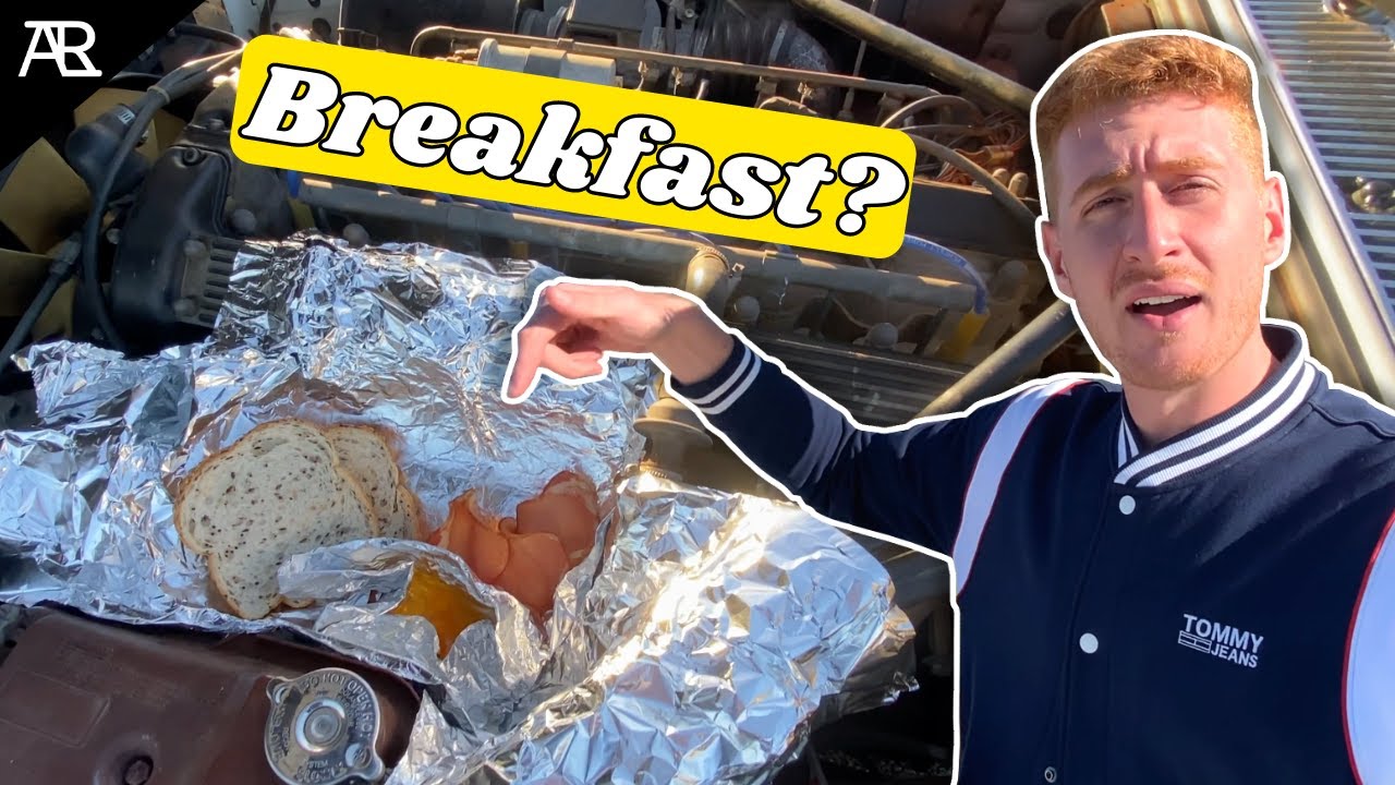 Making Breakfast In My Cars Engine: Will It Cook? - YouTube