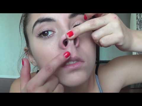 Pink Nostril Girl Playing with Nose