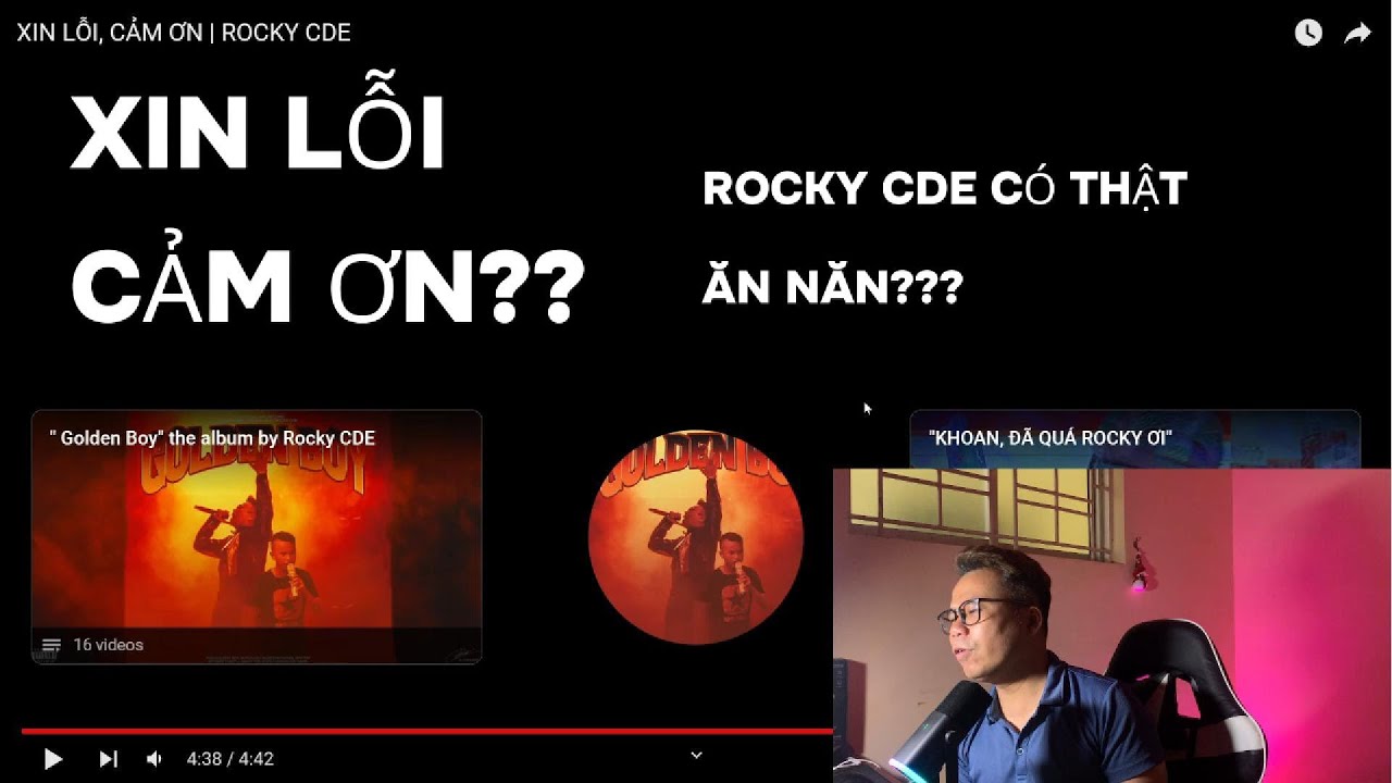 "XIN LỖI, CẢM ƠN - ROCKY CDE" HÌNH NHƯ THIẾU CON CHIM CÁNH CỤT Ở TIÊU ...