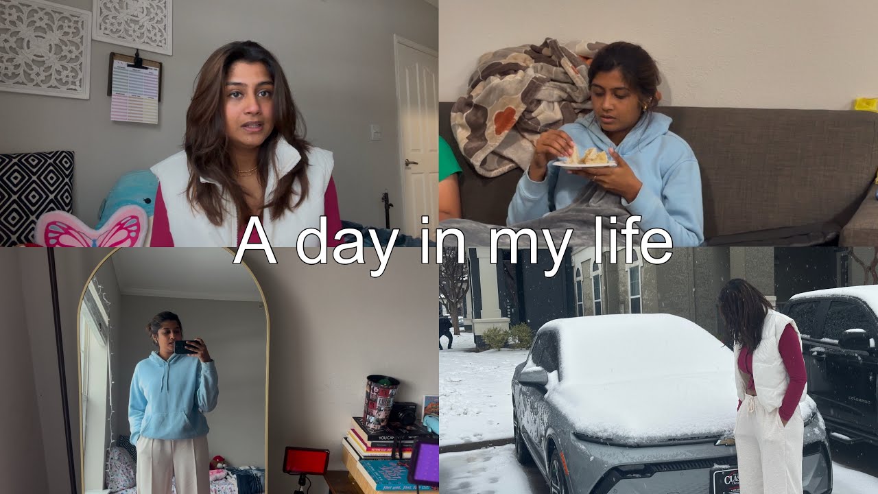 A day in my life - Snow Day | Work from home | nonstop YAP - YouTube