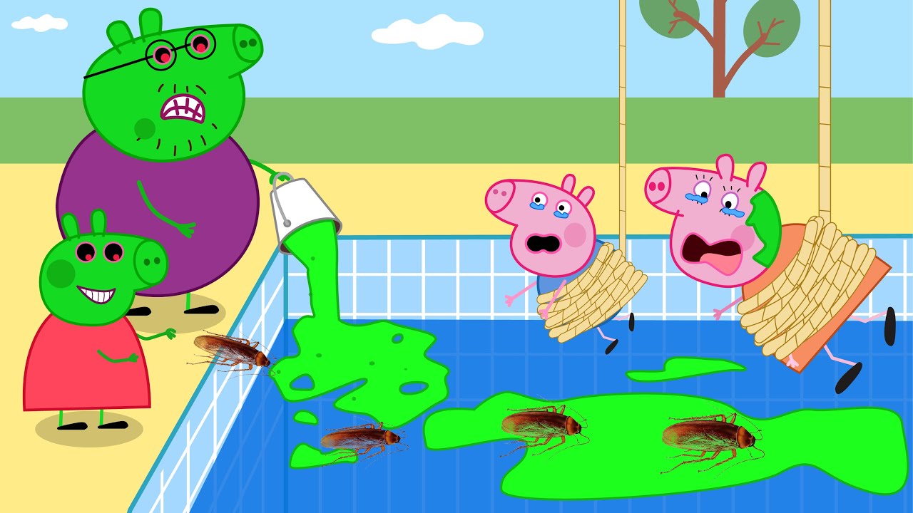 Zombie Apocalypse, Zombies Appeared At The Swimming Pool !!! | Peppa ...