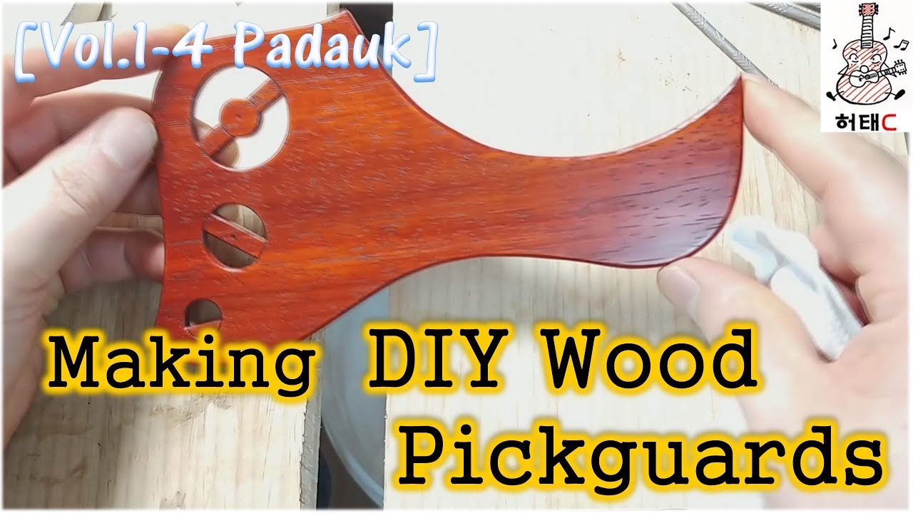 [Vol.1-4.Padauk] Making DIY Wood Pickguard - YouTube