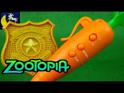 Disney Zootopia Judy's Carrot Recorder Pen and Badge Toys - YouTube