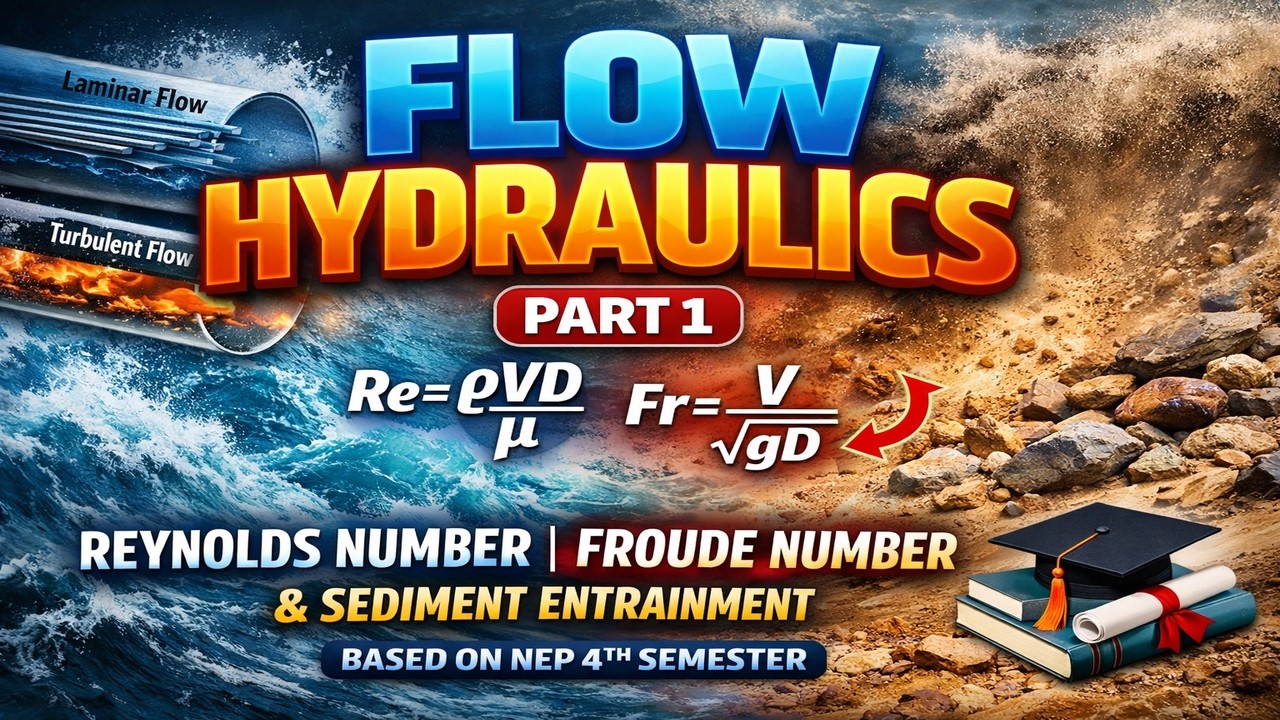 Flow Hydraulics (Part 1) | Reynolds Number, Froude Number & Sediment ...