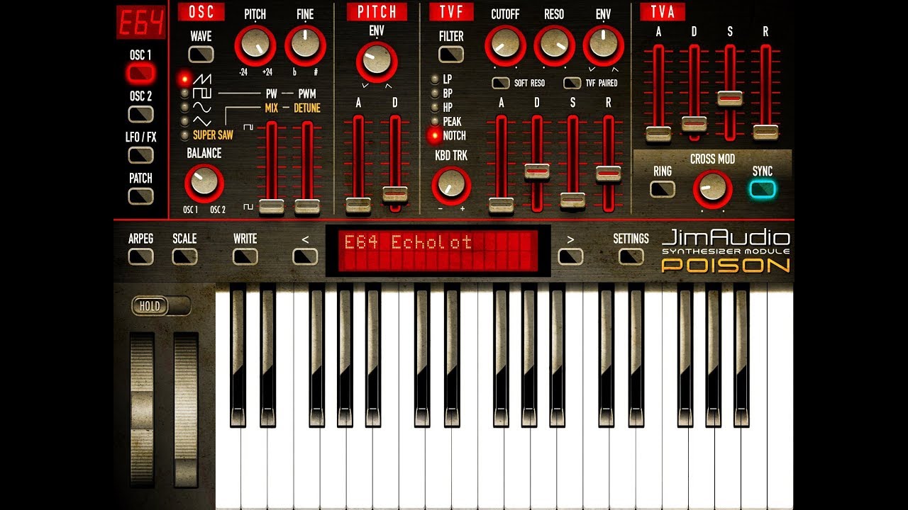 POISON-202 Vintage Synthesizer - Update Demo - 50 NEW Epic Patches ...