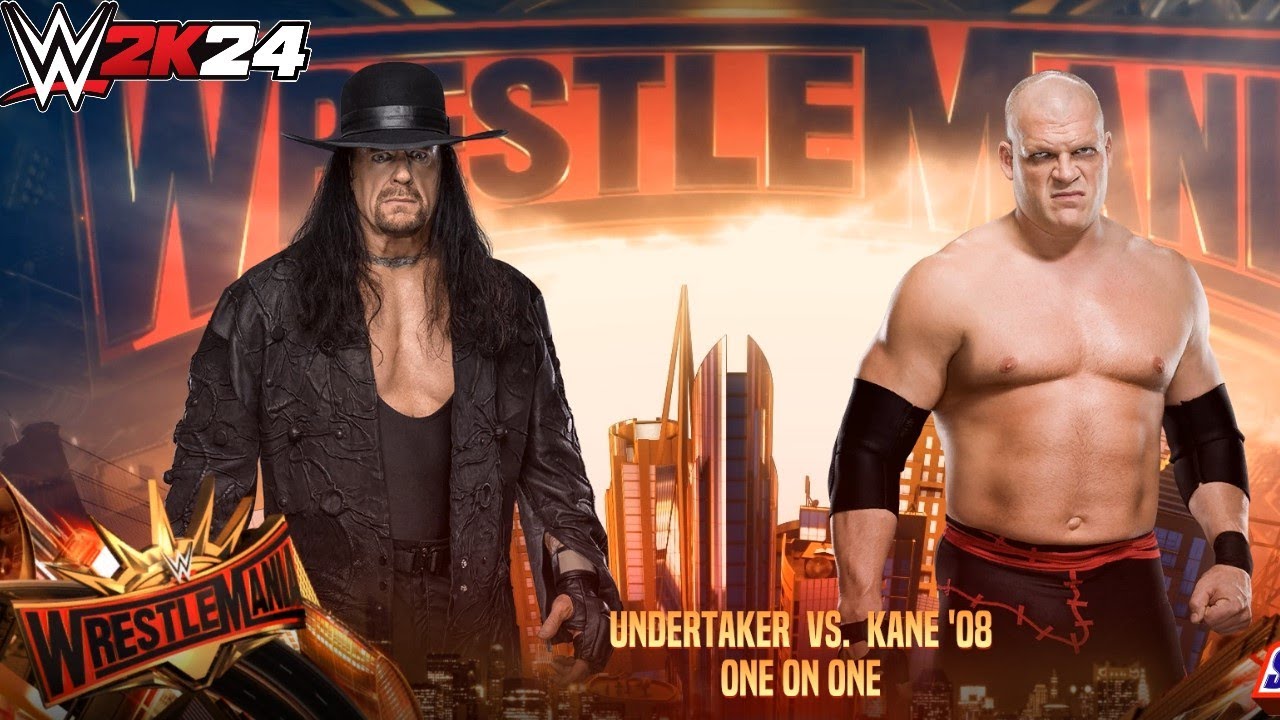 WWE 2k24 - Undertaker vs. Kane '08 | Wrestlemania - YouTube
