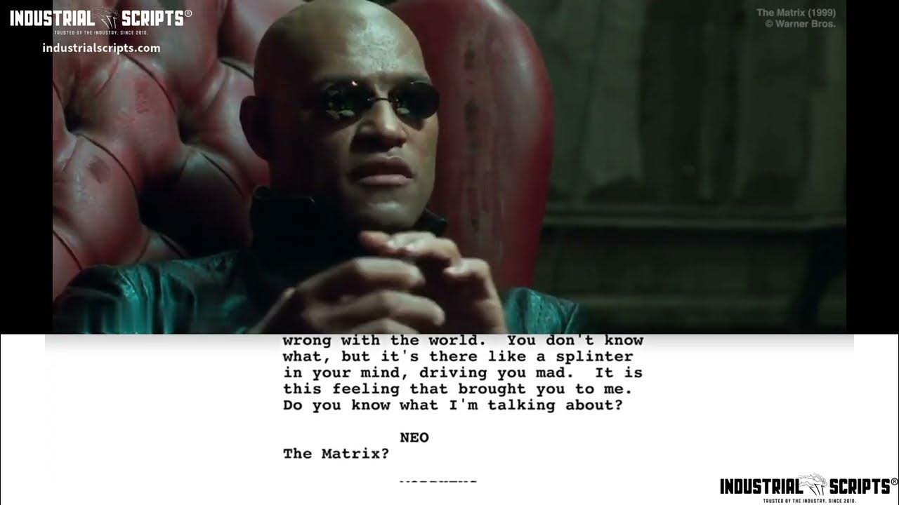 Classic Movie Scenes: MATRIX (1999) // Pills // Script-to-Screen - YouTube