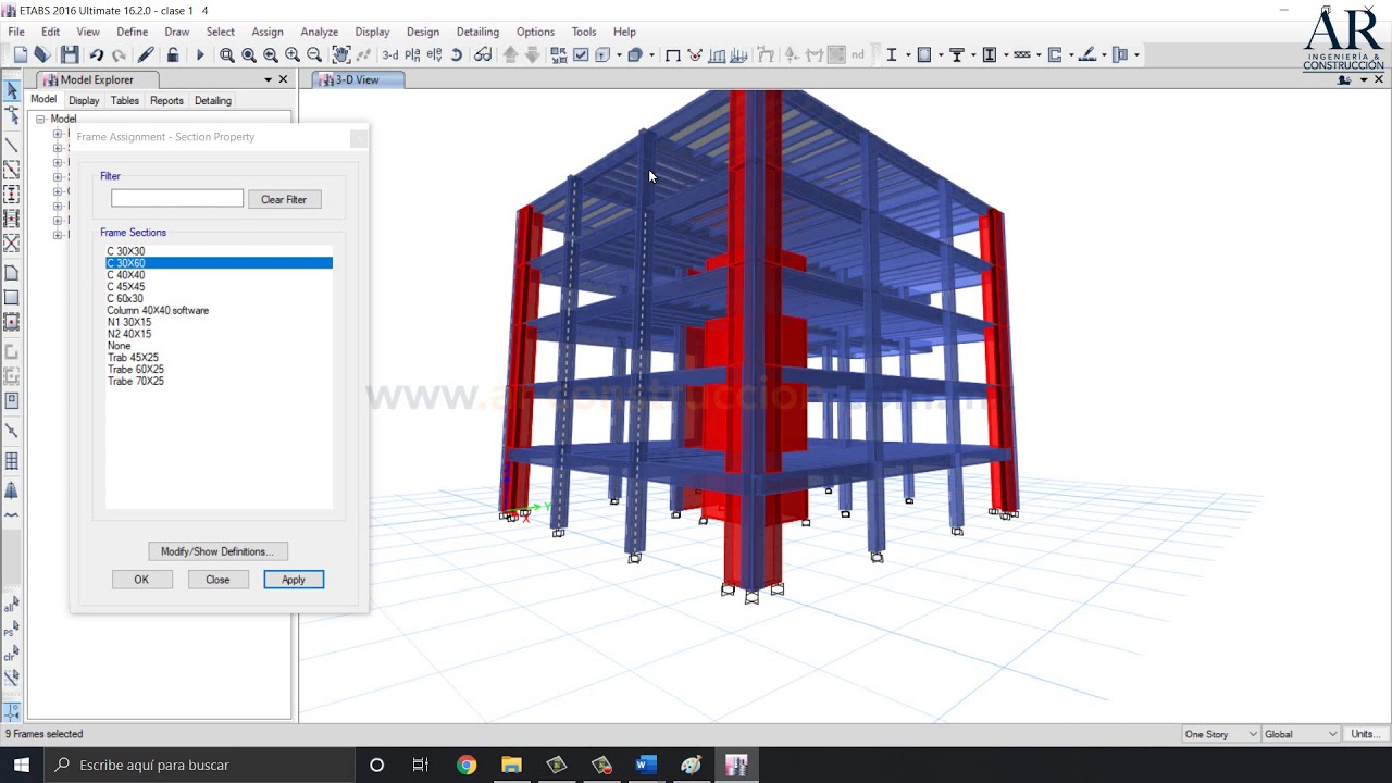 Análisis y Diseño Estructural ETABS V16 #9.2 - YouTube