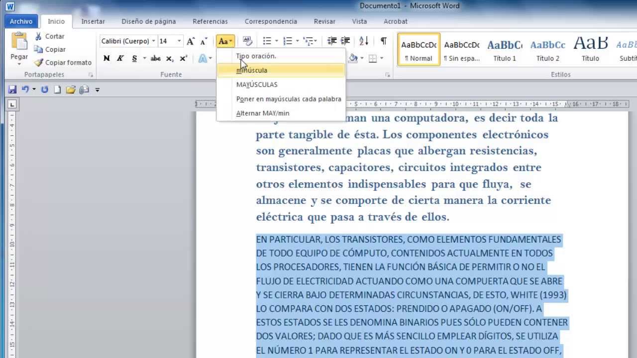 Micro tutorial Word Básico 2 - YouTube