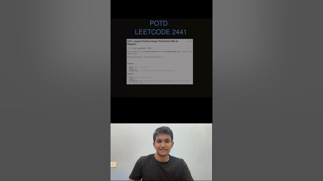 Leetcode 2441 #array #softwareengineer #coding #arraylist #telugu #leetcode #education - YouTube