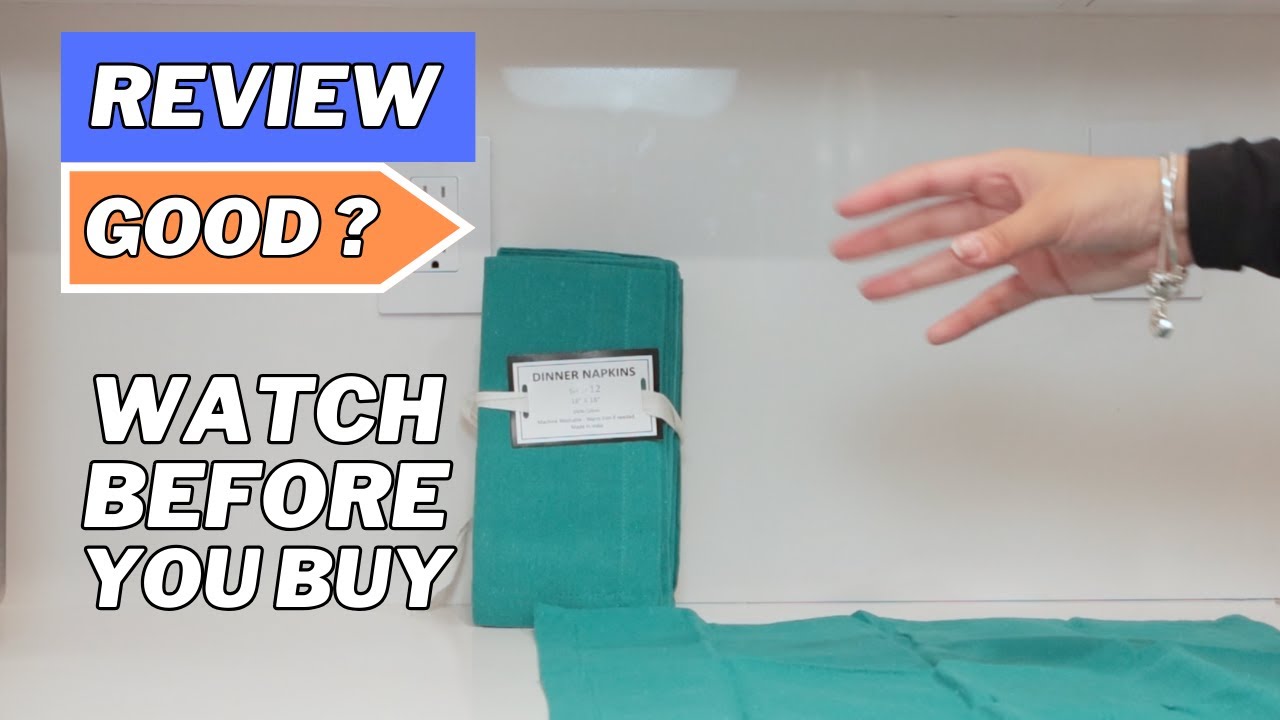 Kitchen Dinner Napkins Review - YouTube