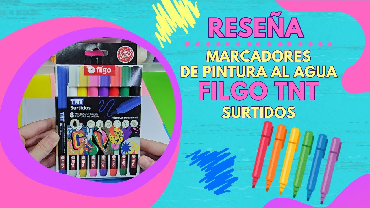 Reseña: Marcadores de pintura al agua Filgo TNT! - YouTube