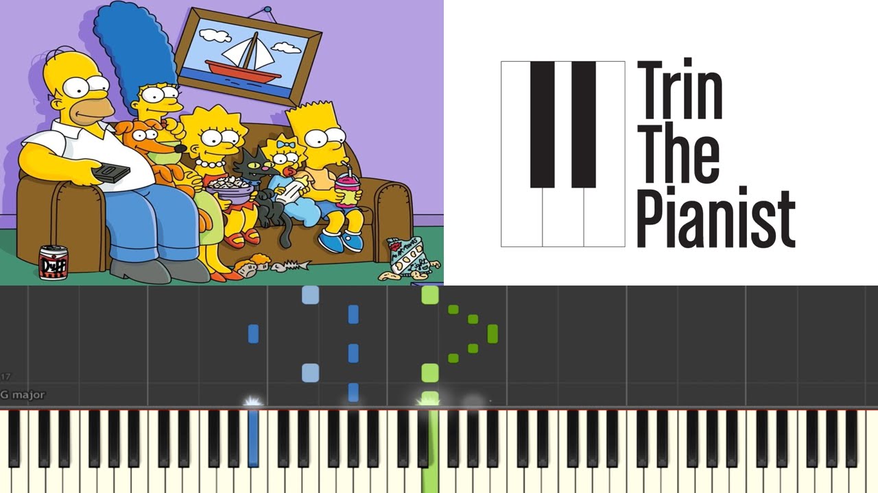 The Simpsons - Piano tutorial + sheets [Synthesia] - YouTube