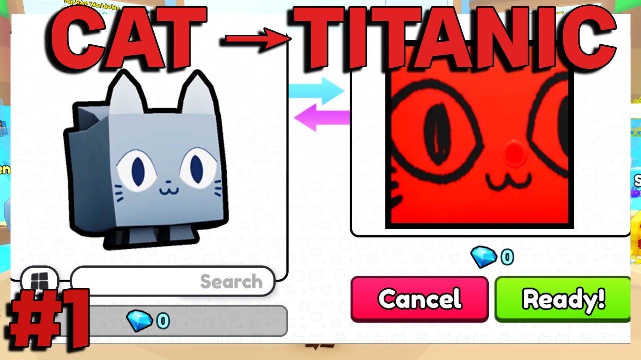 Cat To Titanic #1 - The First Huge! Pet Simulator 99 Trading Montage ...
