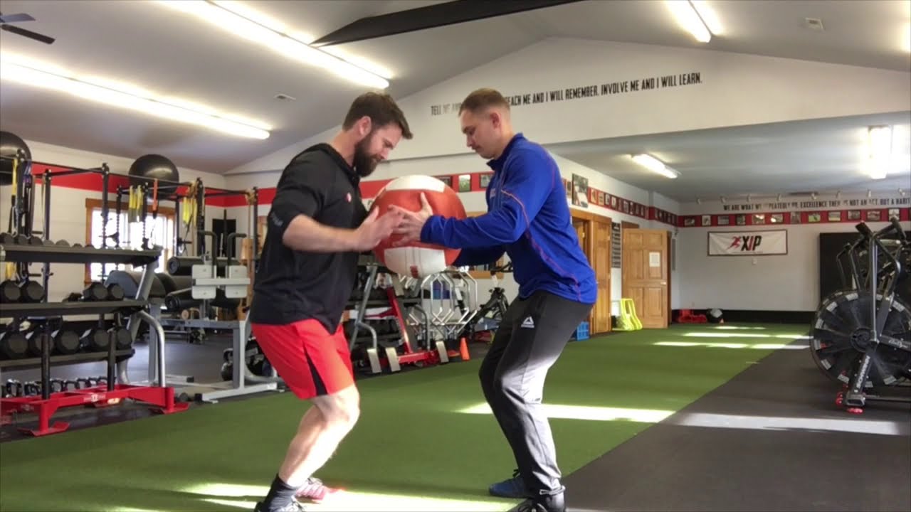 Med Ball Anti Rotation Exercise with Partner - Develop Core Strength ...