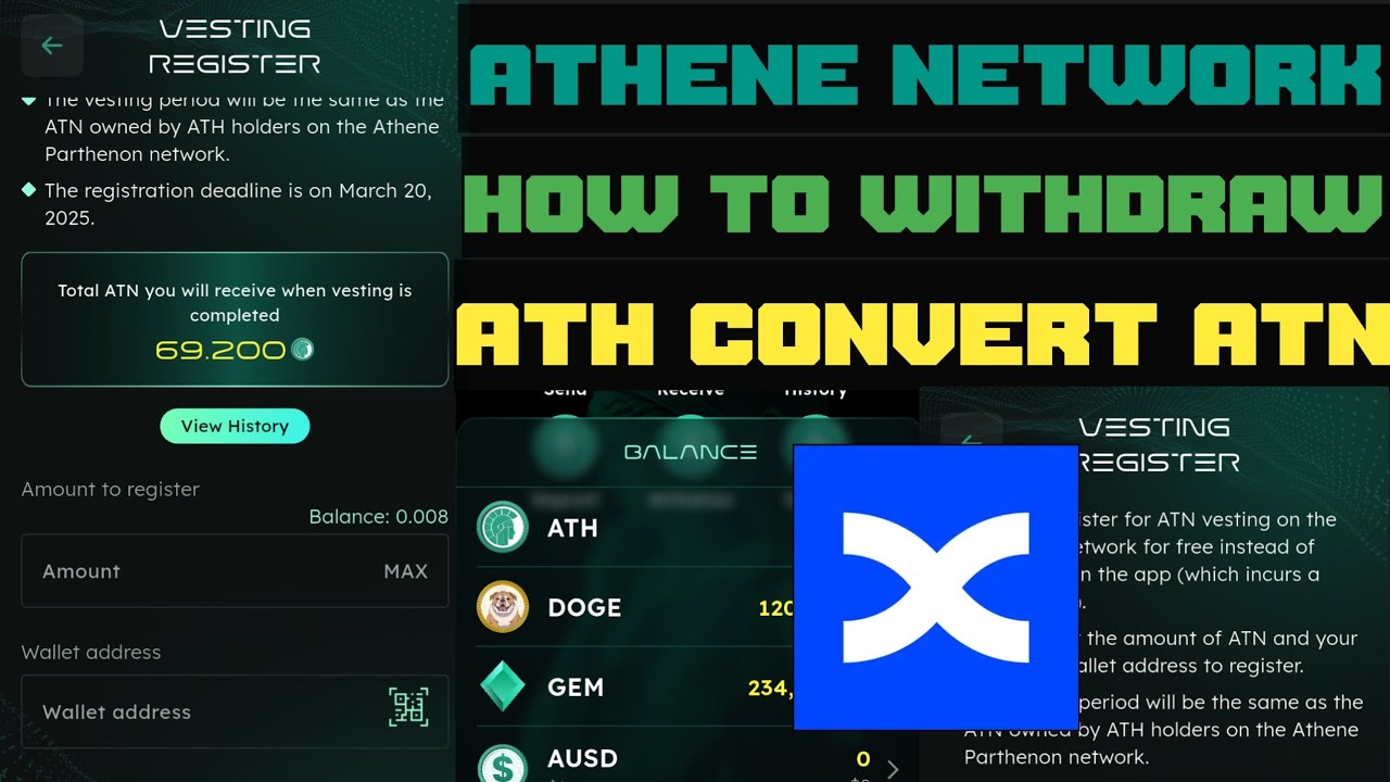 Athene Network App Mining New Update How To withdraw Ath Convert To Atn ...