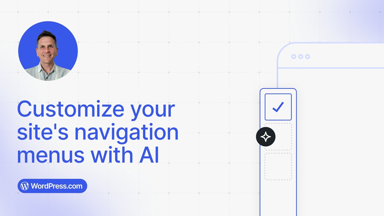 Customize your site’s navigation menus with AI - YouTube