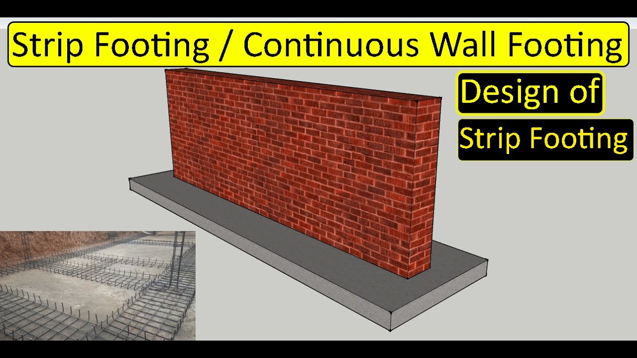What is Strip Footing or Continuous wall footing I Difference between ...