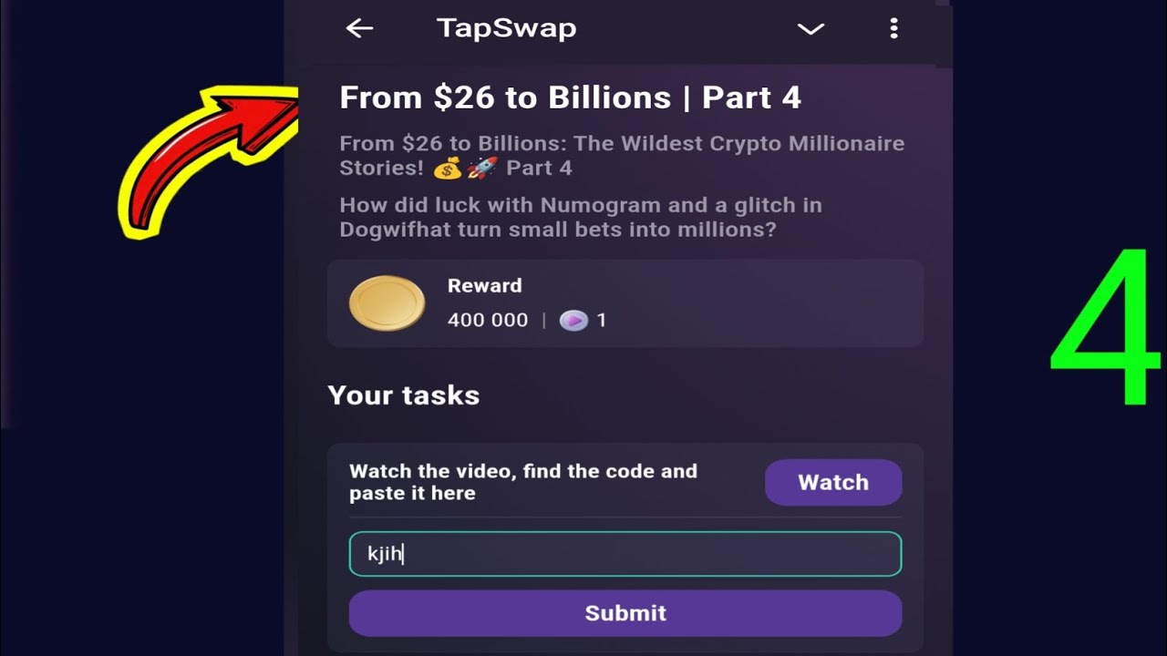 From $26 to Billions | Part 4 | Tapswap Code | From $26 to Billions: The Crypto Stories Part 4 ...