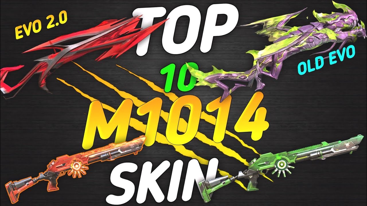 M1014 TO 10 BEST GUN SKIN | GREEN FLAME DRACO VS EVO M1014 2.0 | BEST ...